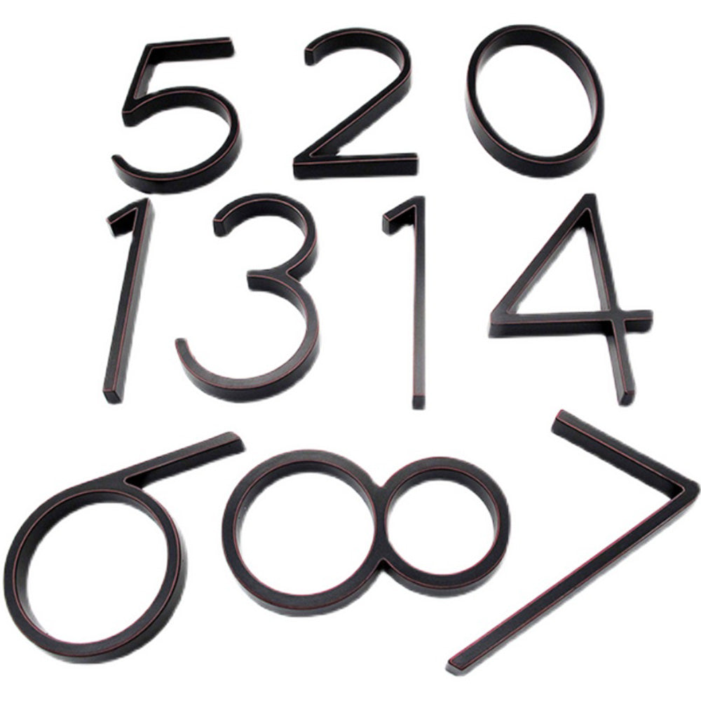 Modern Black Stainless Steel House Numbers